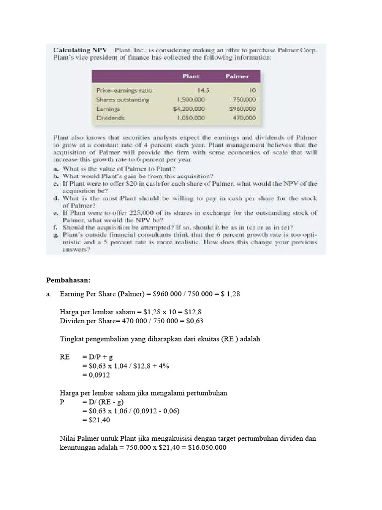 Contoh Soal Calculating Net Present Value | PDF