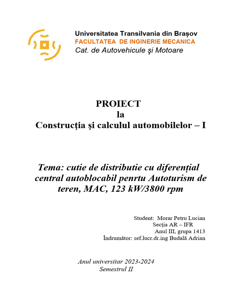 Cca Proiect Unitbv Ambreiaj Bidisc Arcuri Periferice | PDF