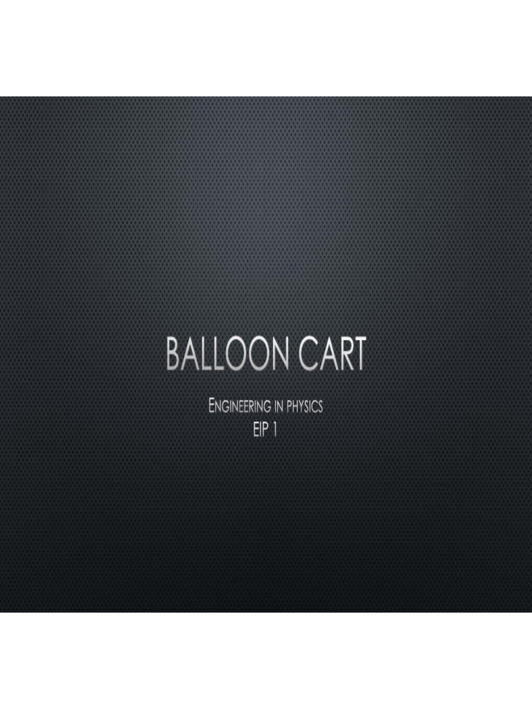 Balloon Cart - PPT | PDF | Social Science