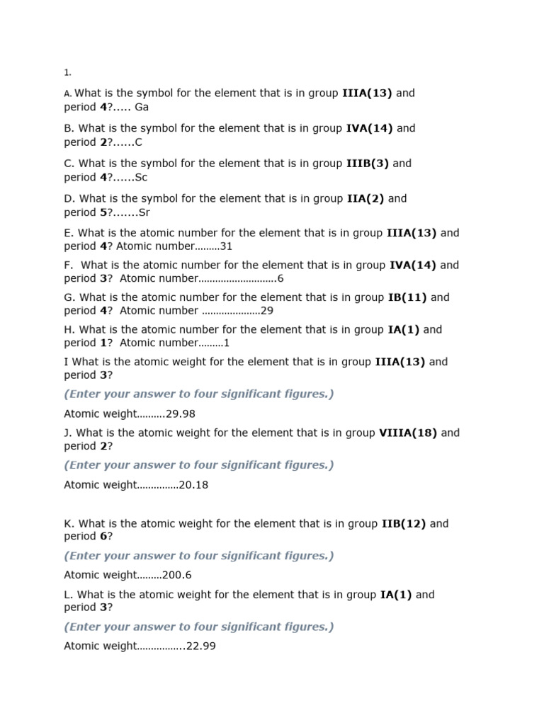 CHAPTER - 3 - QUESTION and Answers | PDF | Electron Configuration ...