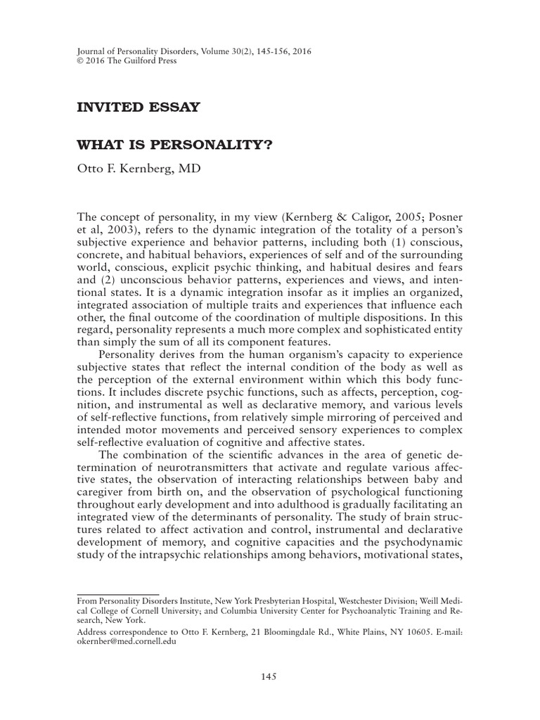 Whatis Personality | PDF | Id | Object Relations Theory