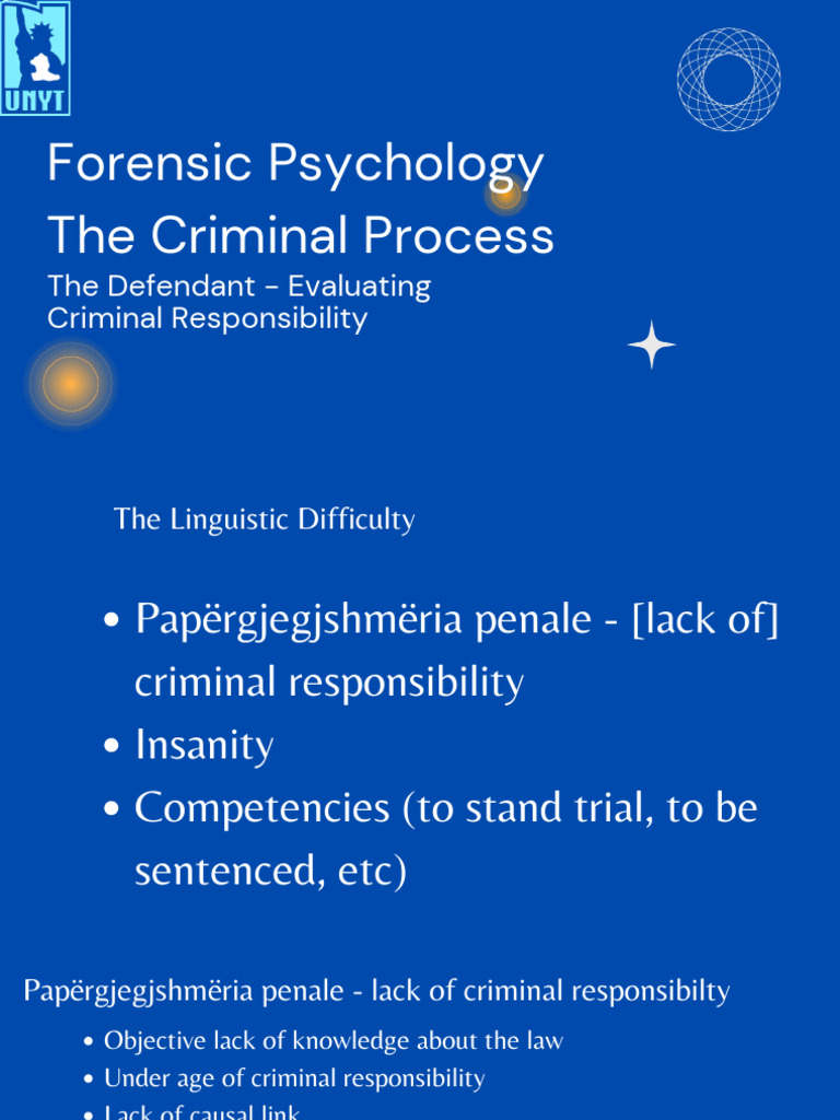 Class The Criminal Process. The Defendant | PDF | Competence (Law ...