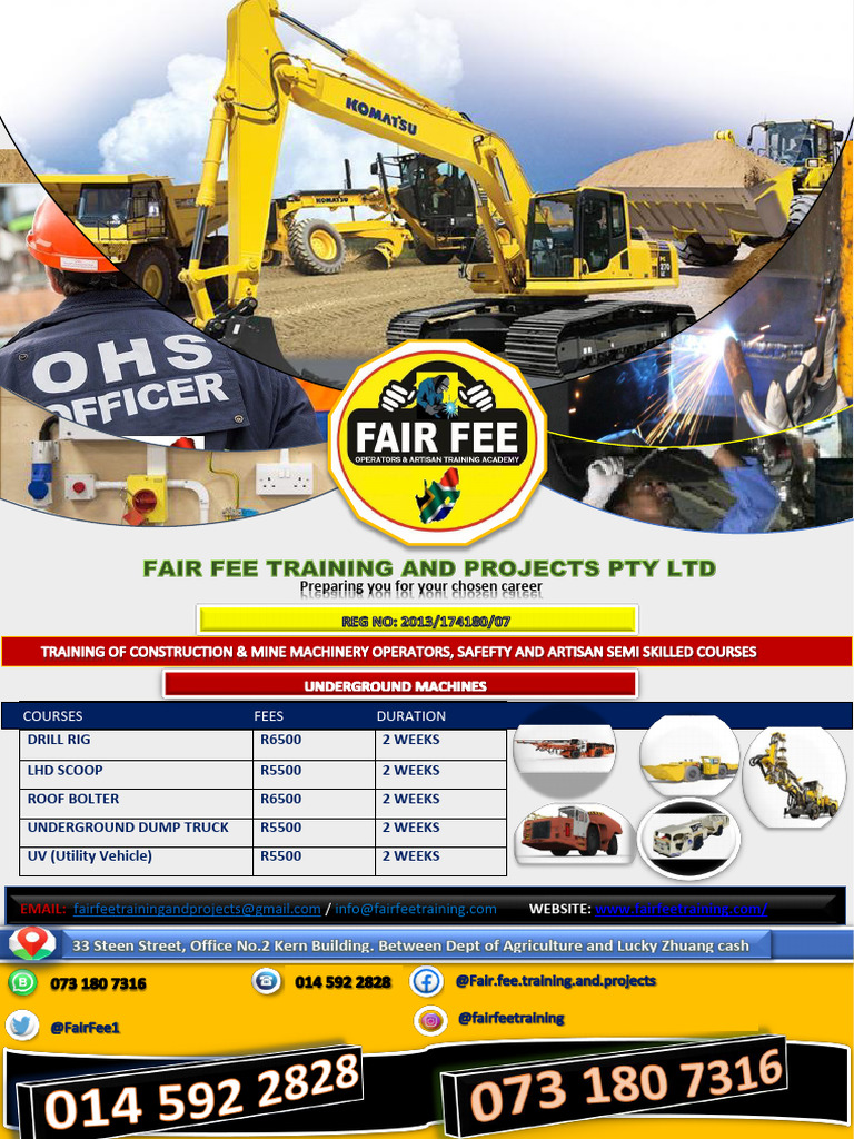 FAIR FEE TRAINING AND PROJECTS FLYER | PDF | Manufactured Goods | Transport