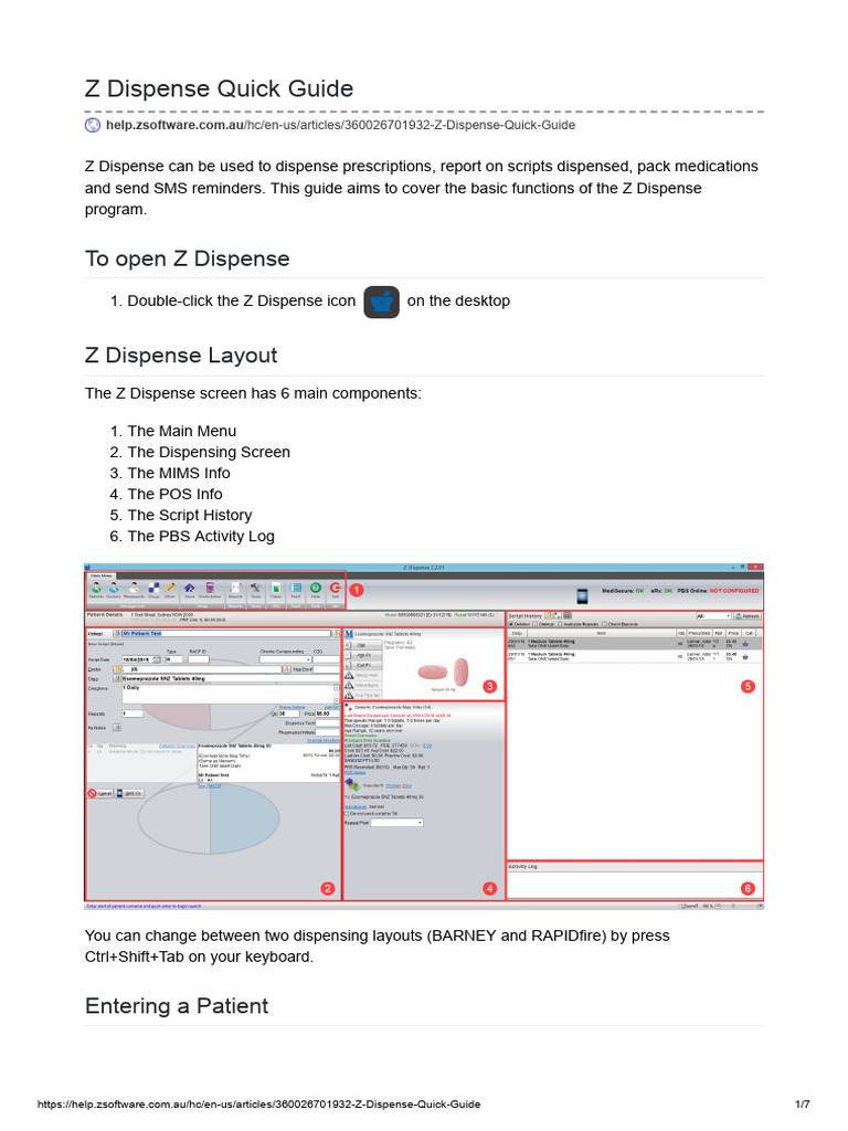 Z Dispense Quick Guide - Z Software | PDF | Medical Prescription ...