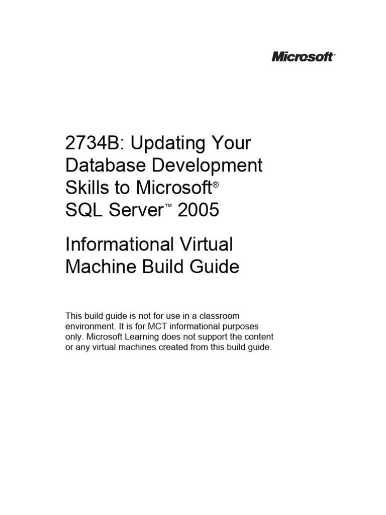 Updating Your Skill To SQL 2005 | PDF | Internet Information Services | Computing