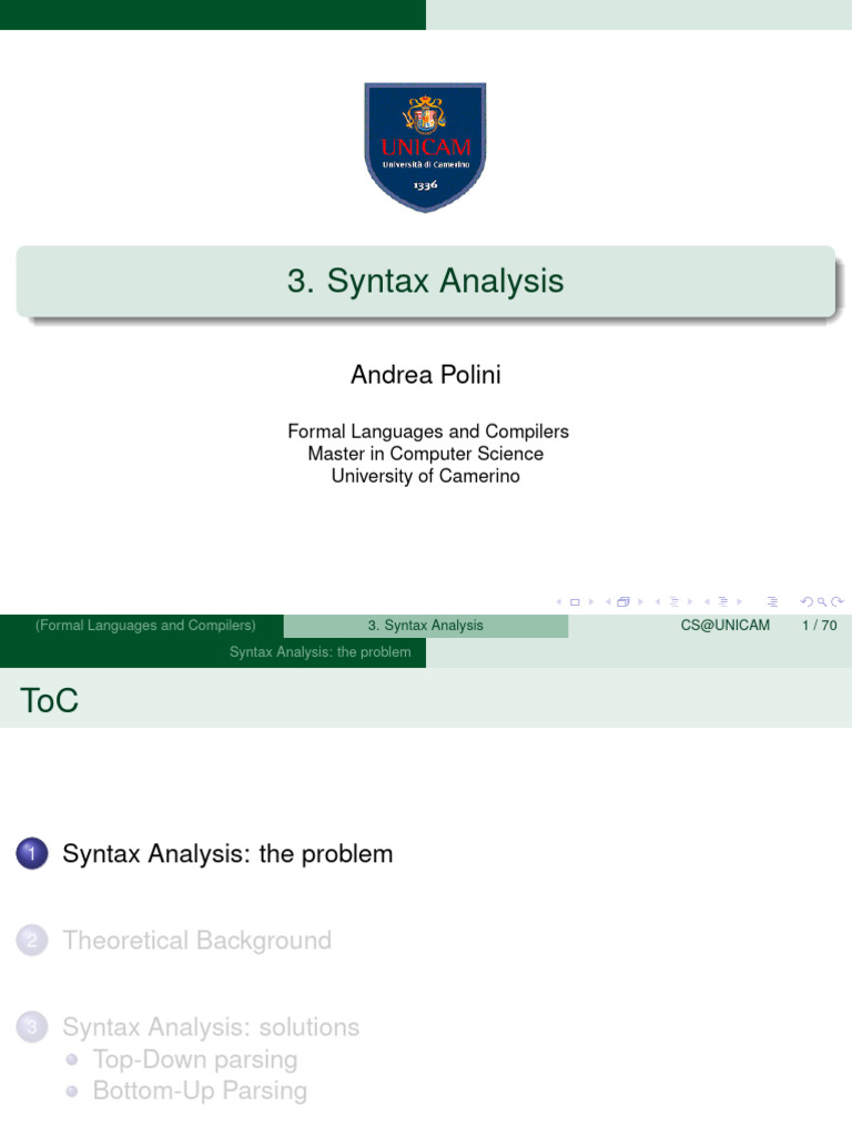 Syntax Analysis | Download Free PDF | Parsing | Automata Theory