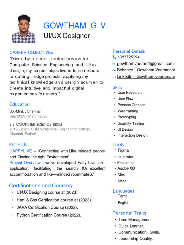 Gowtham Resume | PDF | Art