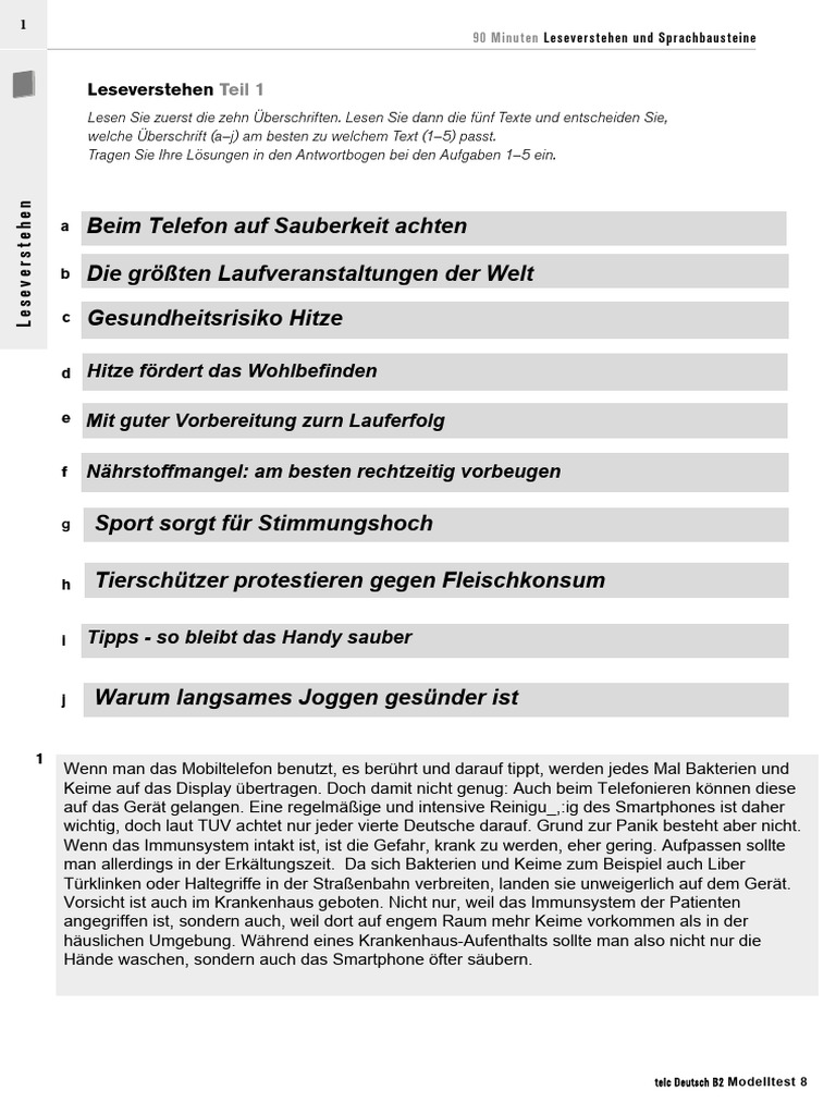 Telc b2 Modelltest-6-8-B2 | PDF