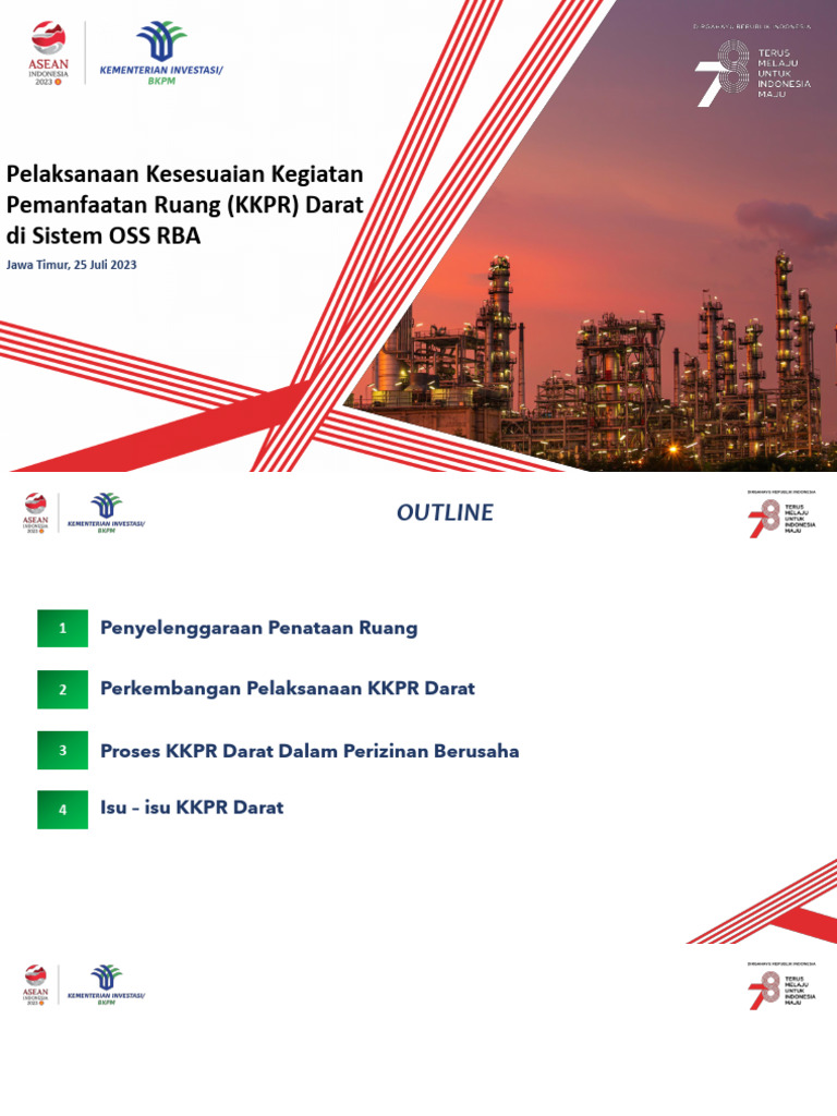 BKPM - Implementasi KKPR Darat Di OSS RBA | PDF