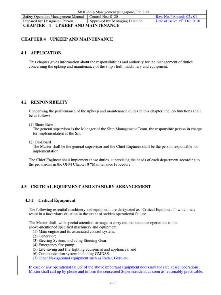 SOMM - Chapter 4 Upkeep Maintenance | PDF | Computers | Technology & Engineering