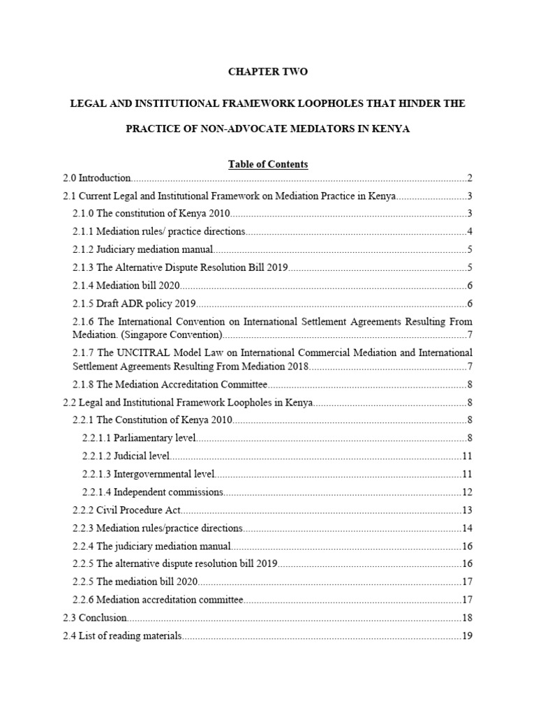 Chapter 2 Dissertation | PDF | Mediation | Alternative Dispute Resolution