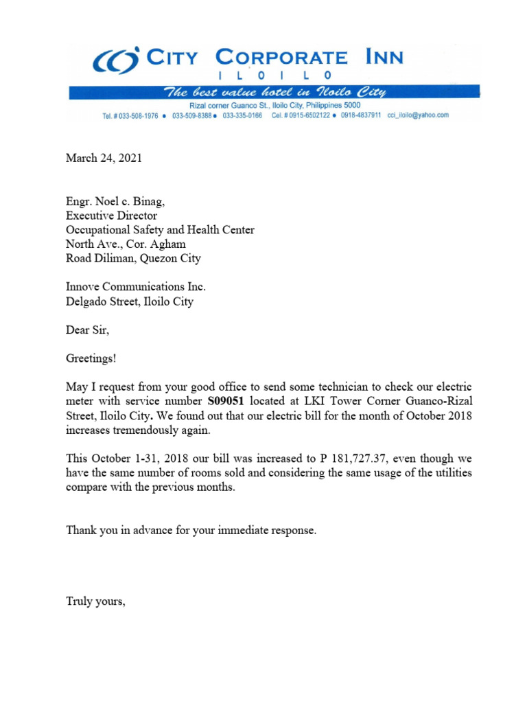 Request Letter For Peco. | PDF