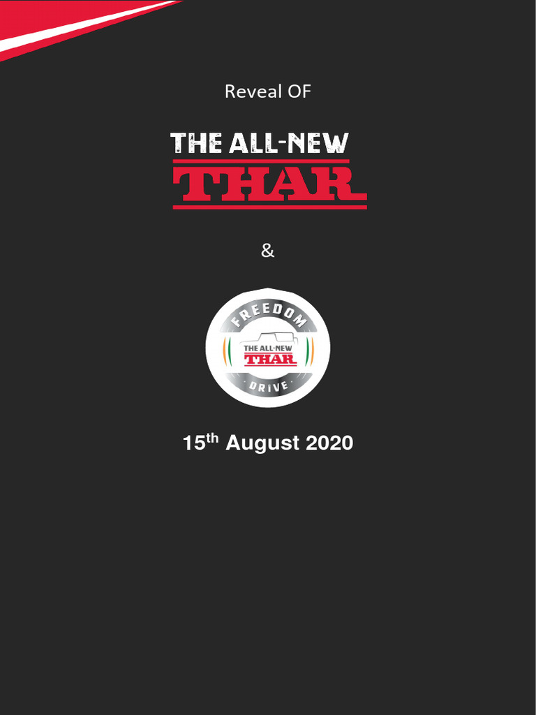 Thar brochure 1 | Download Free PDF | Four Wheel Drive | Land Vehicles