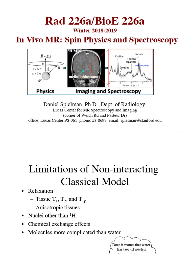 Lecture1 2019 Introduction | PDF | Nuclear Magnetic Resonance ...