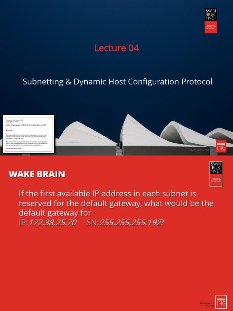 NALec 04 DHCPV 07 A | PDF | Ip Address | Computer Science