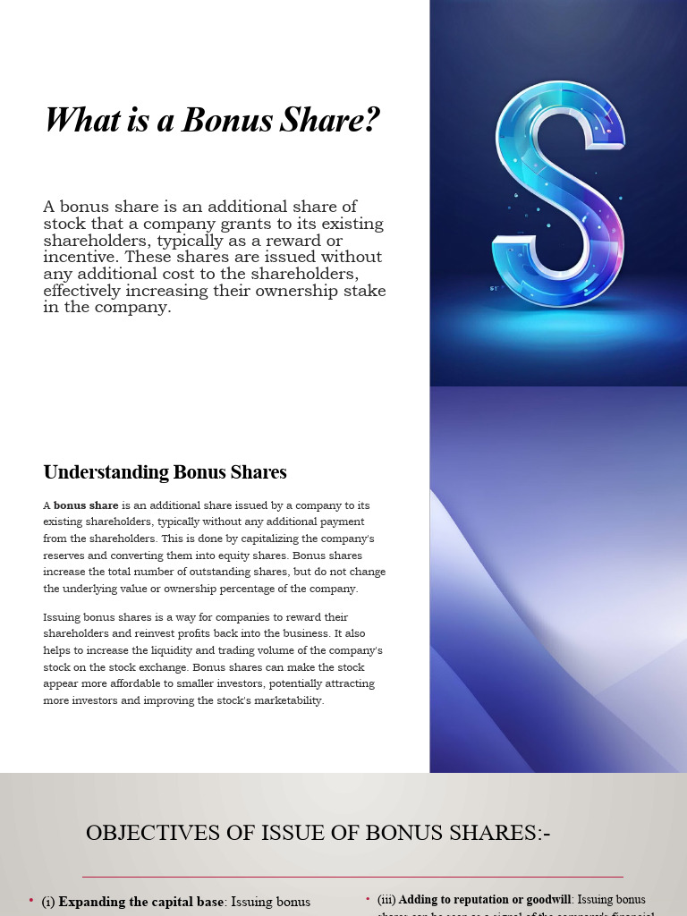 Understanding Bonus Shares | PDF | Dividend | Share (Finance)