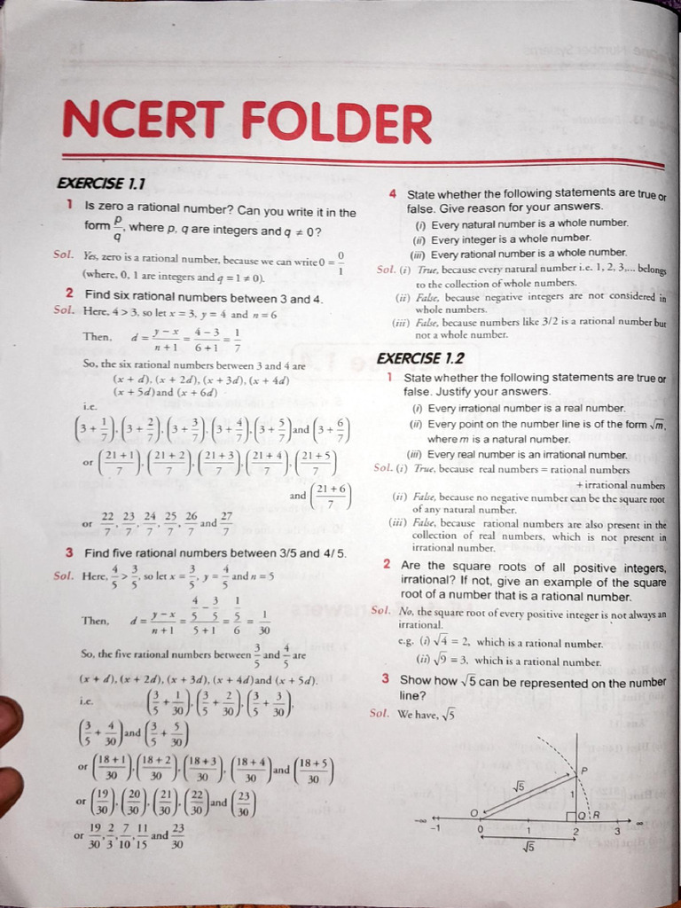 NCERT Folder Arihant Chapter 1 Number System | PDF