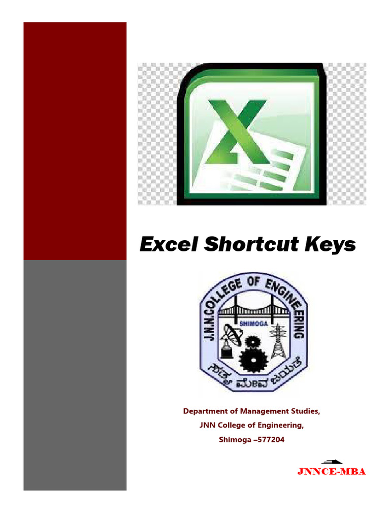 Excel Shortcut Keys Pdf Microsoft Excel Keyboard Shortcut