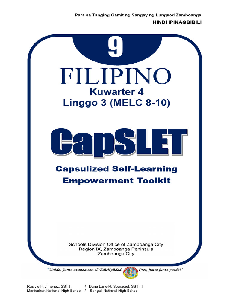 Linggo 3 MELC 8 10 | PDF