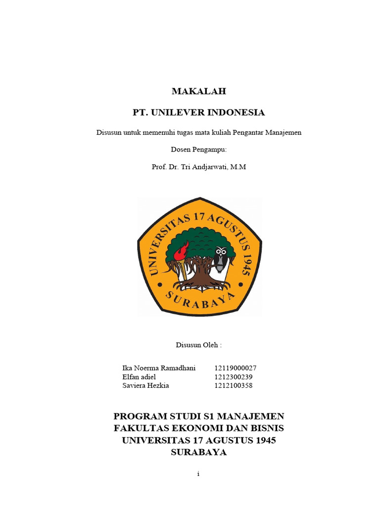 Makalah PT. Unilever | PDF