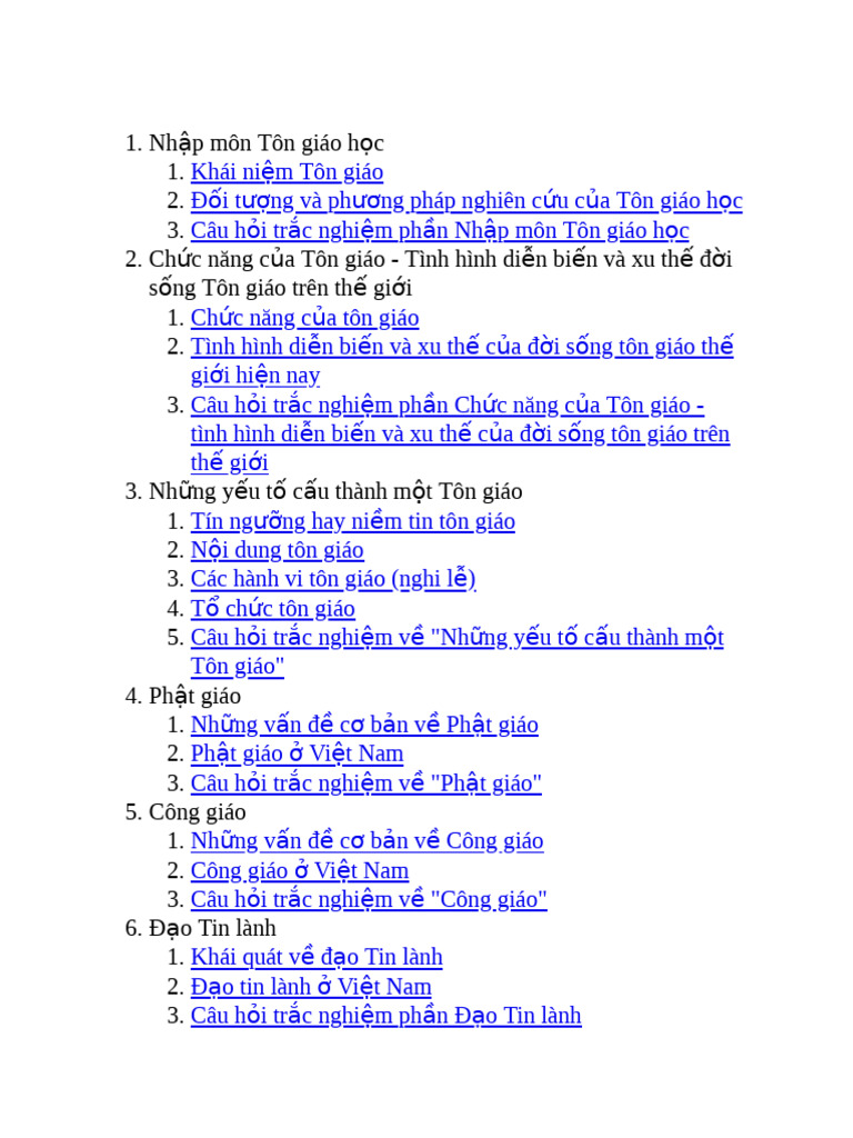 Giao Trinh Ton Giao Hoc | PDF