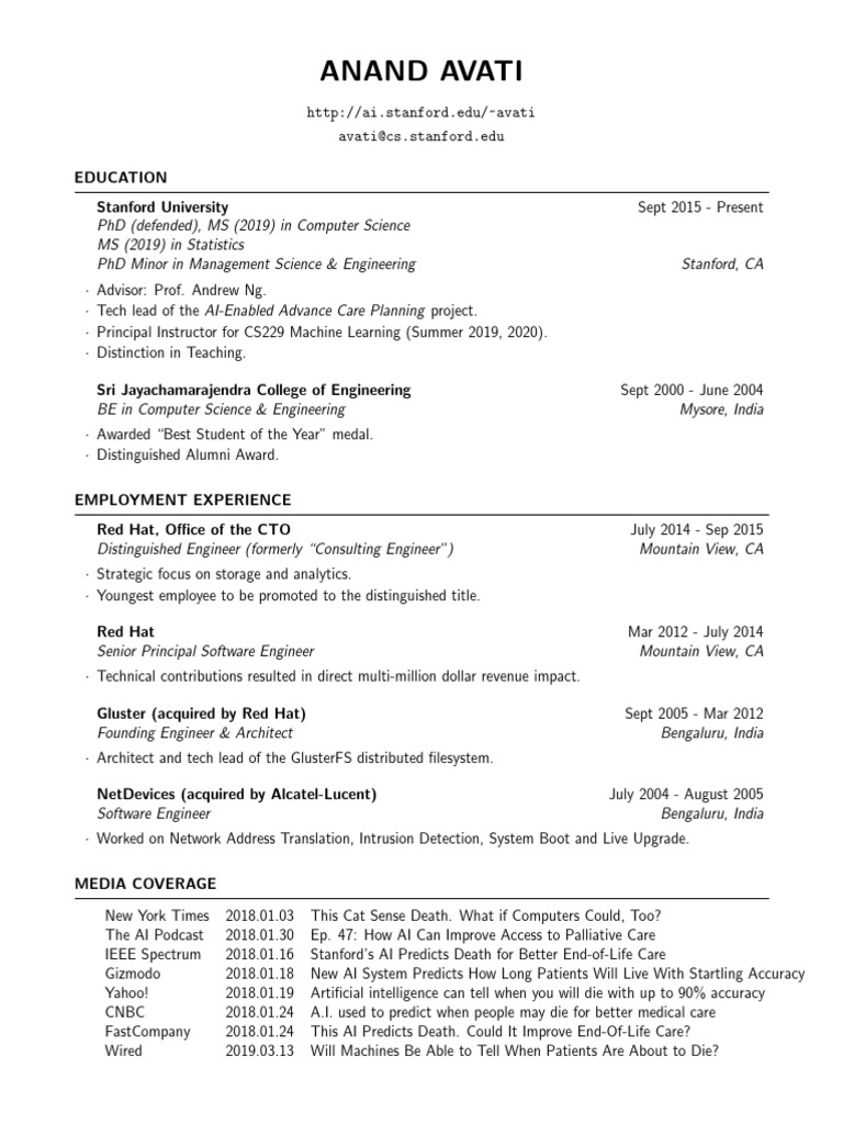 Anand Avati | PDF | Information Technology Management | Computer Science