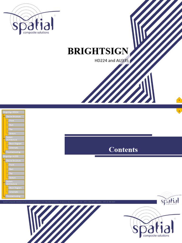 BrightSign HD224 & AU335 Overview | PDF | Hdmi | Computer Engineering