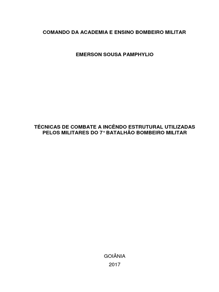 Técnicas de Combate a Incêndio no 7° BBM | PDF | Incêndios | Calor