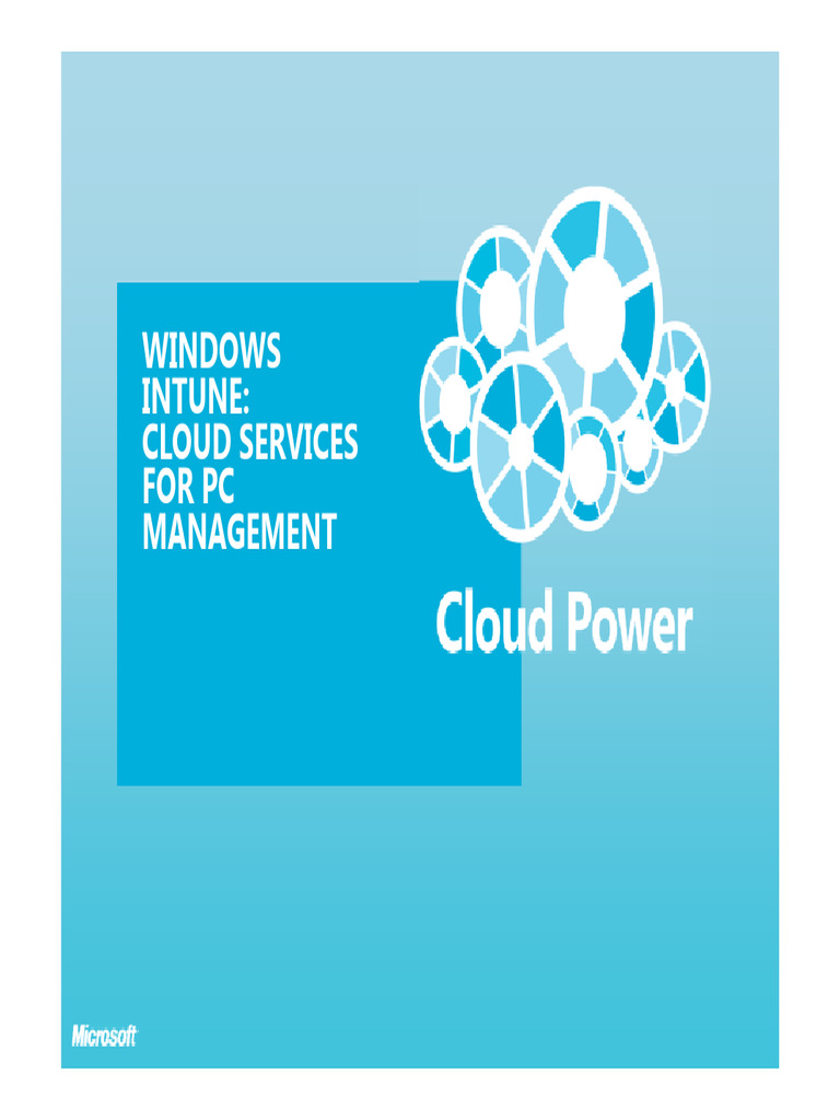 Windows Intune Cloud Computing IT Pro Event | PDF | Cloud Computing | Personal Computers
