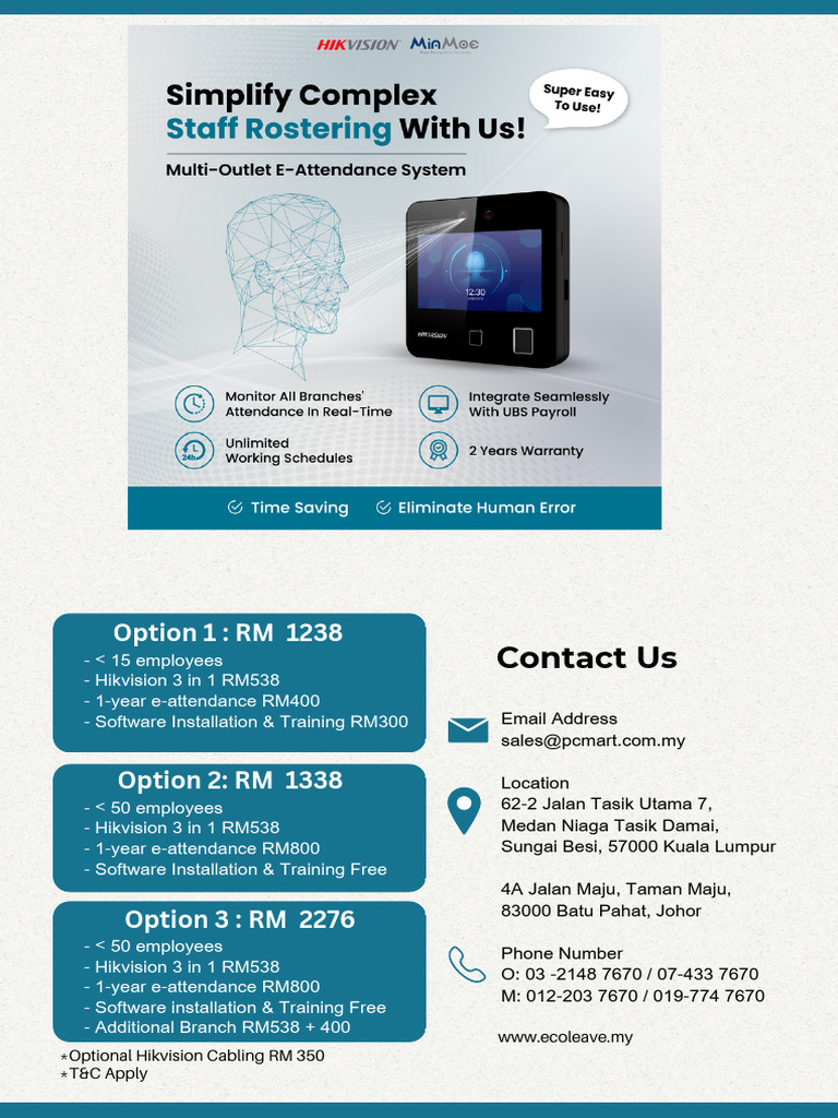 Hikvision E-Attendance System Brochure | PDF