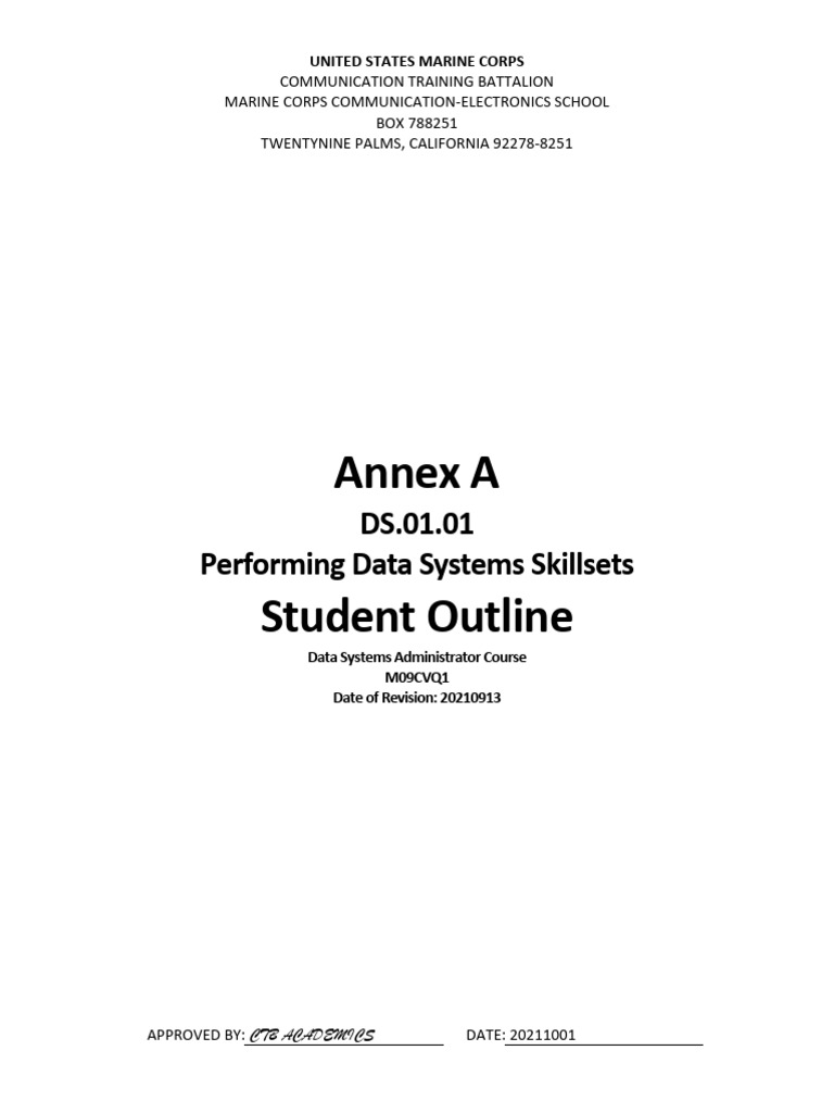 Annex A LP Perform Data Systems Skillsets | PDF | Ip Address | Computer Network