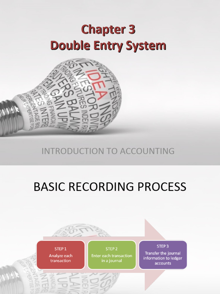 Chapter 3 - Double Entry | PDF | Debits And Credits | Personal Finance