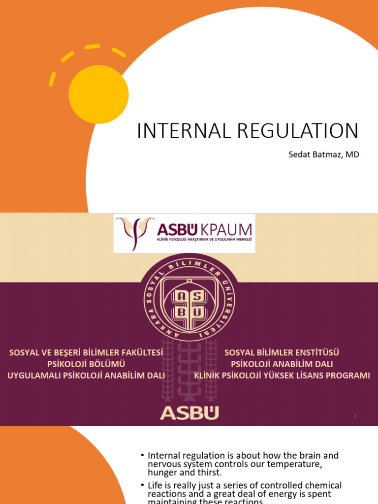 Internal Regulation | PDF | Digestion | Homeostasis