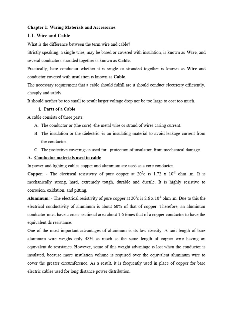 Electrical Installation Handout(ch1_ch4) | PDF | Incandescent Light ...