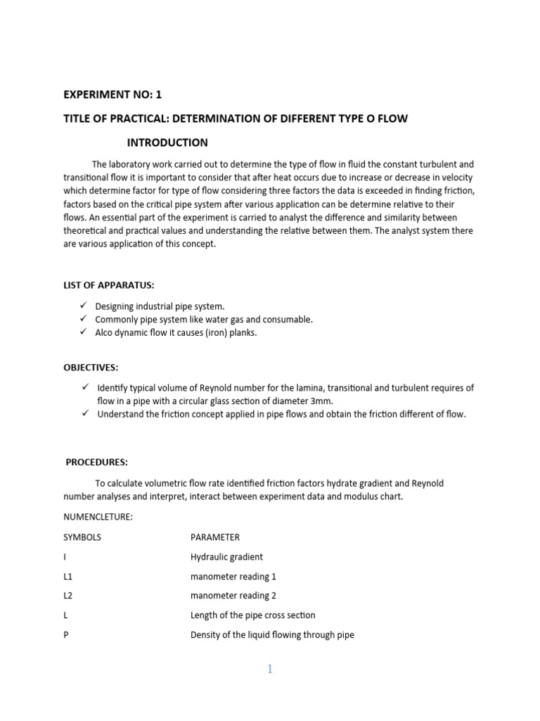 Hydraulics Practical For ND Ii | PDF | Pressure Measurement | Fluid Dynamics