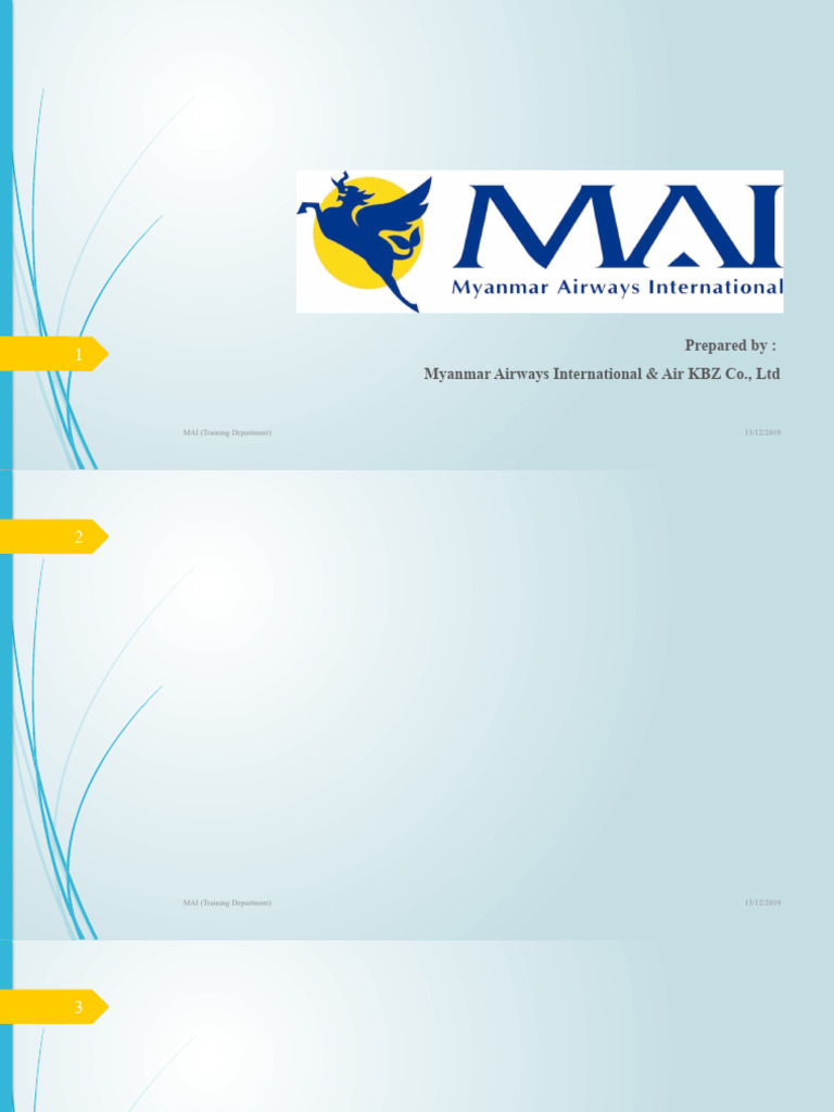 MAI Training Department Overview | PDF