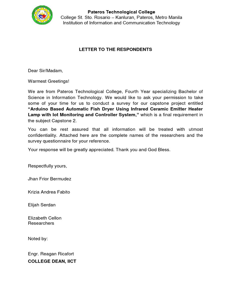 Capstone Survey Questionnaire | PDF | Clothes Dryer | Mobile App