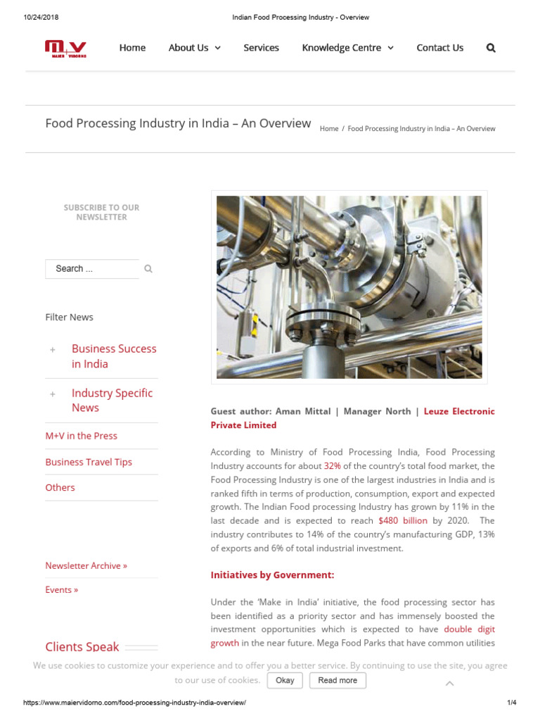 Indian Food Processing Industry - Overview | Download Free PDF ...