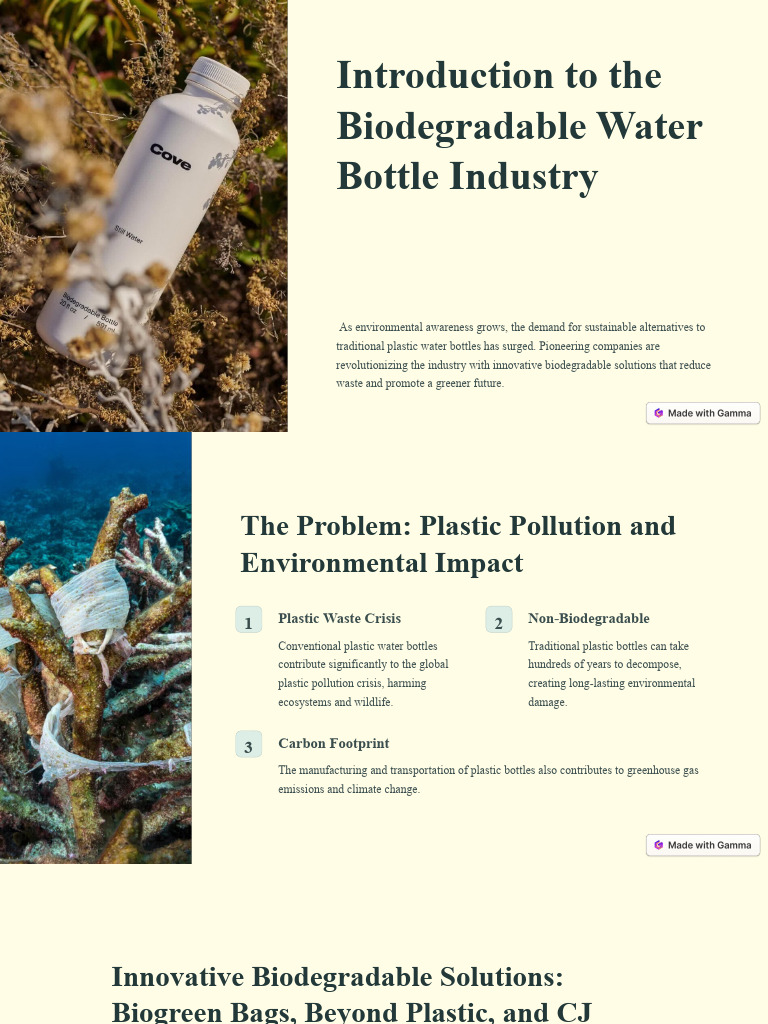 Introduction To The Biodegradable Water Bottle Industry | PDF | Plastic | Biodegradation