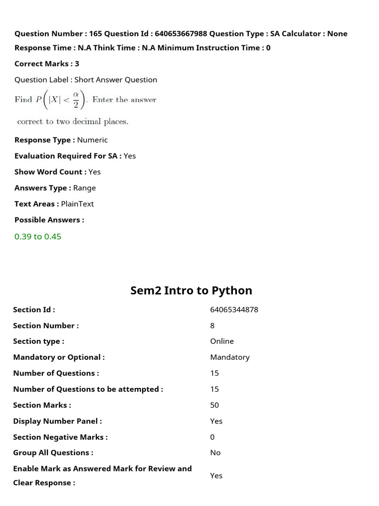 Sem2 Intro to Python | Download Free PDF | Multiple Choice | Computer ... Sem2 Intro to Python | Download Free PDF | Multiple Choice | Computer ...