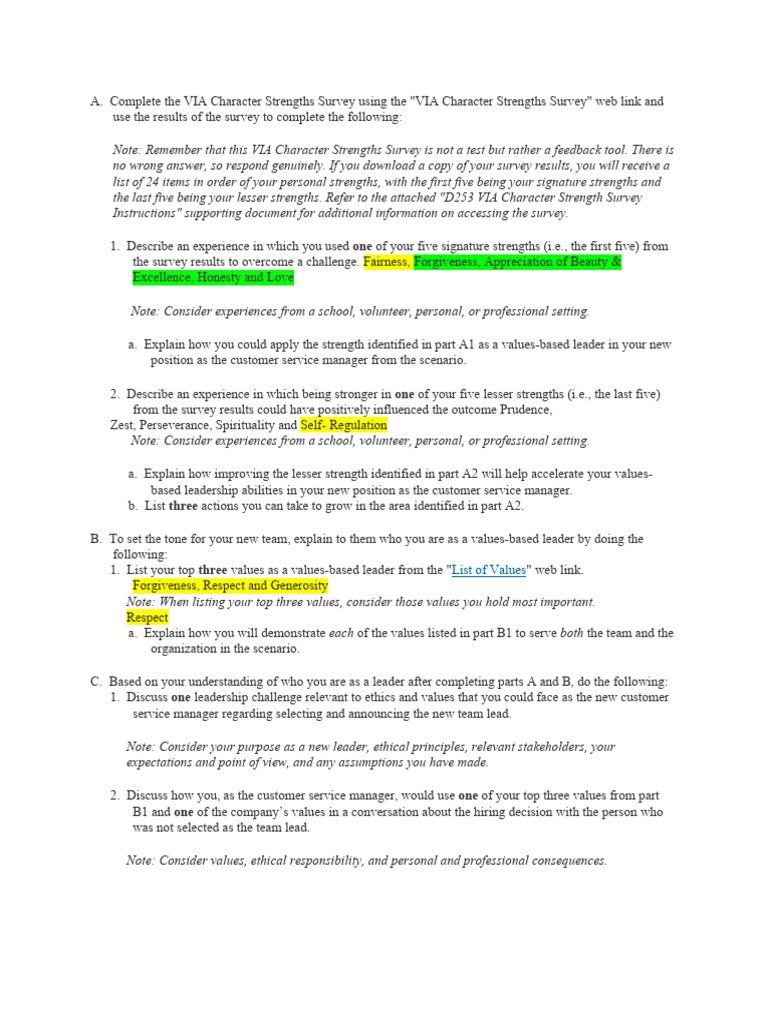 D253 Task 1 Results | PDF | Leadership | Social Psychology