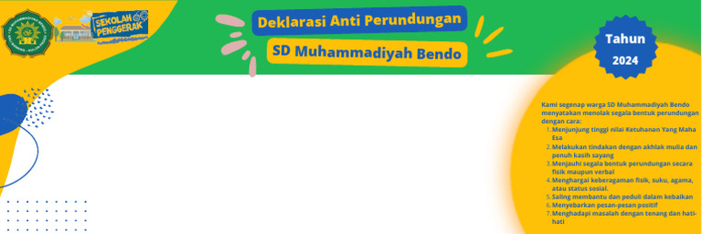 Deklarasi Anti Perundungan (Desain Banner) | PDF