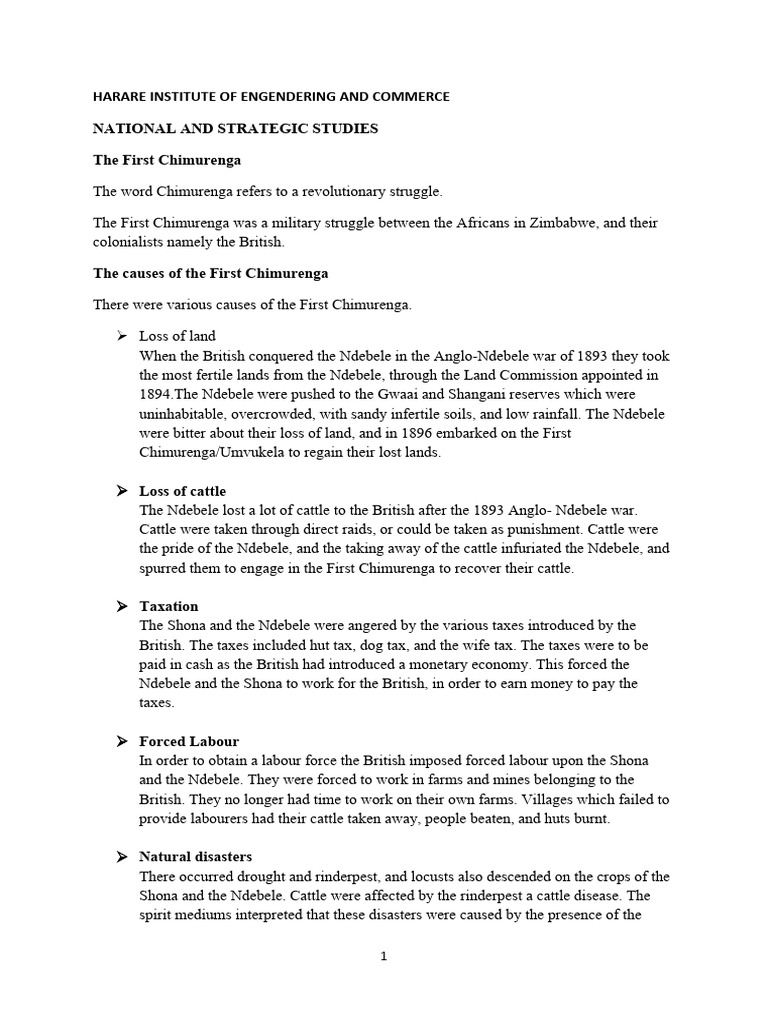 THE_FIRST_CHIMURENGA | PDF
