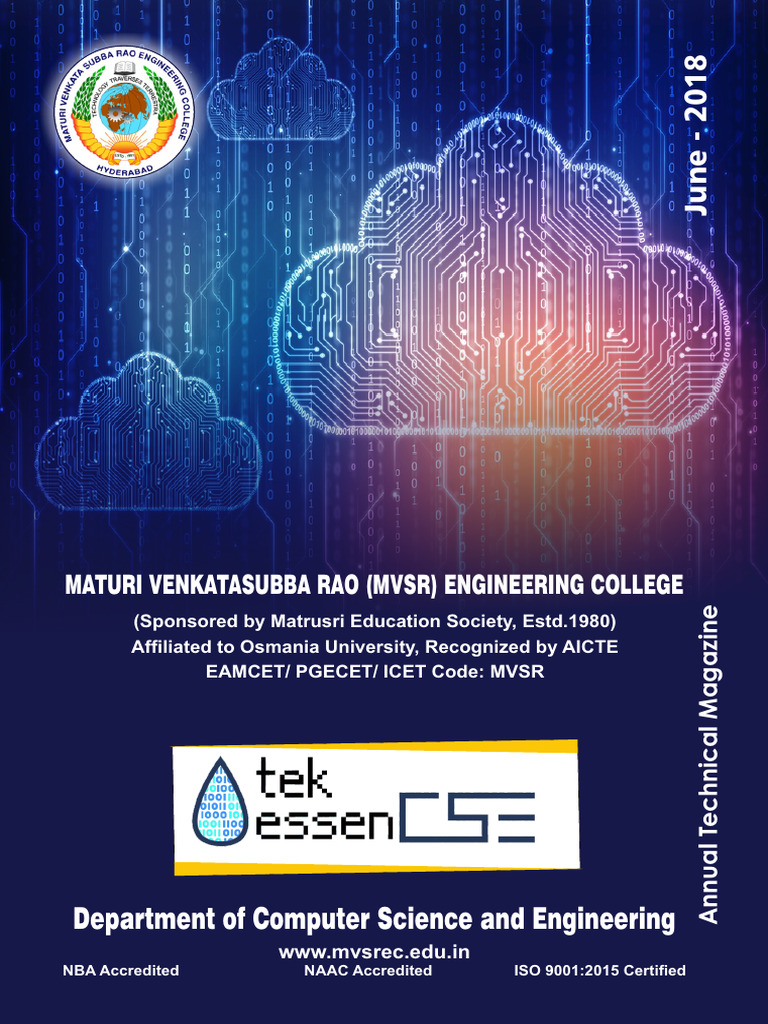 Department of Computer Science and Engineering: Maturi Venkatasubba Rao ...