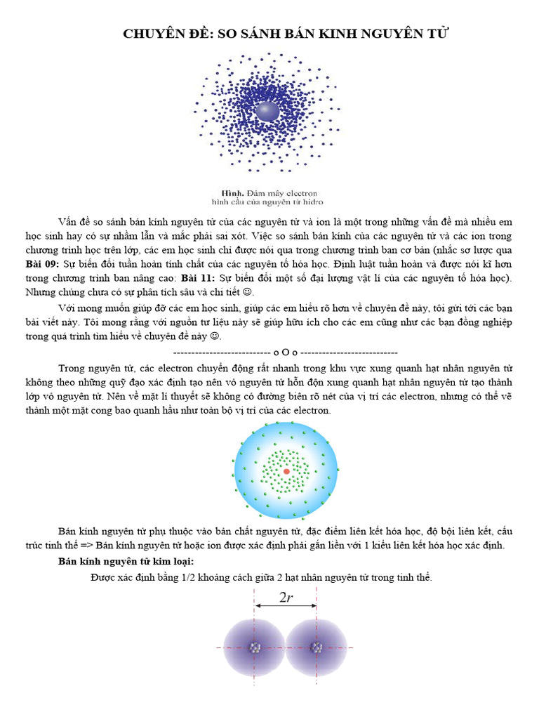 Chuyen de So Sanh Ban Kinh Nguyen Tu Giua Nguyen Tu Va Ion (HS) | PDF