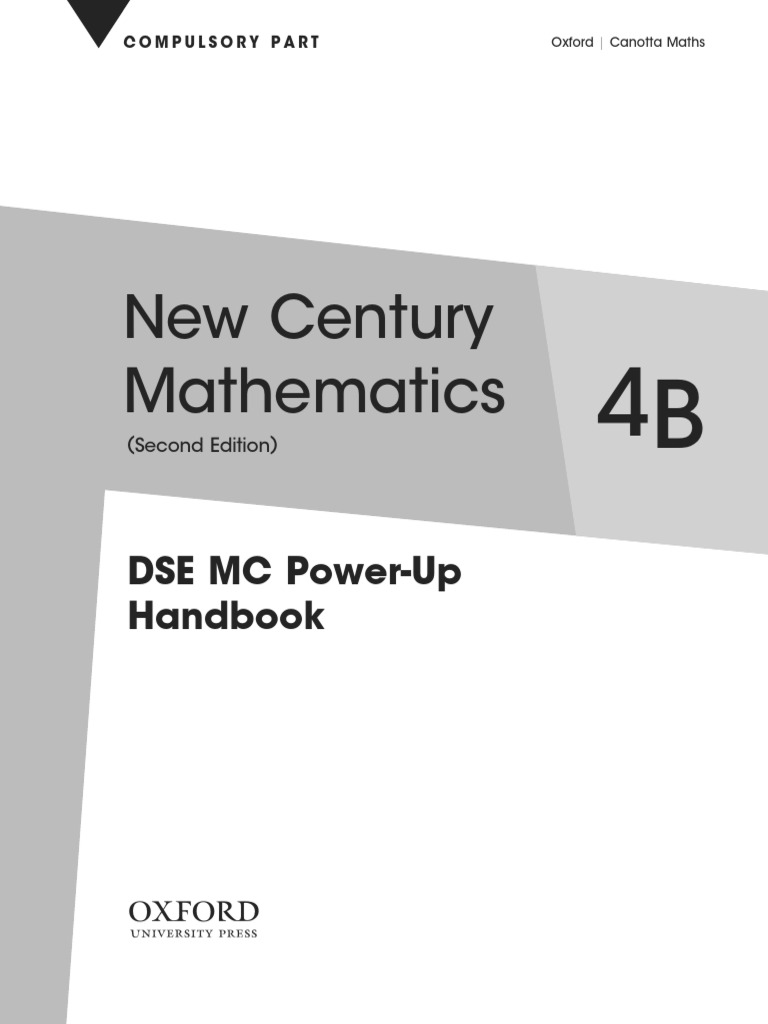 Dse Mc升級訓練手冊4b | PDF | Mathematics | Mathematical Objects