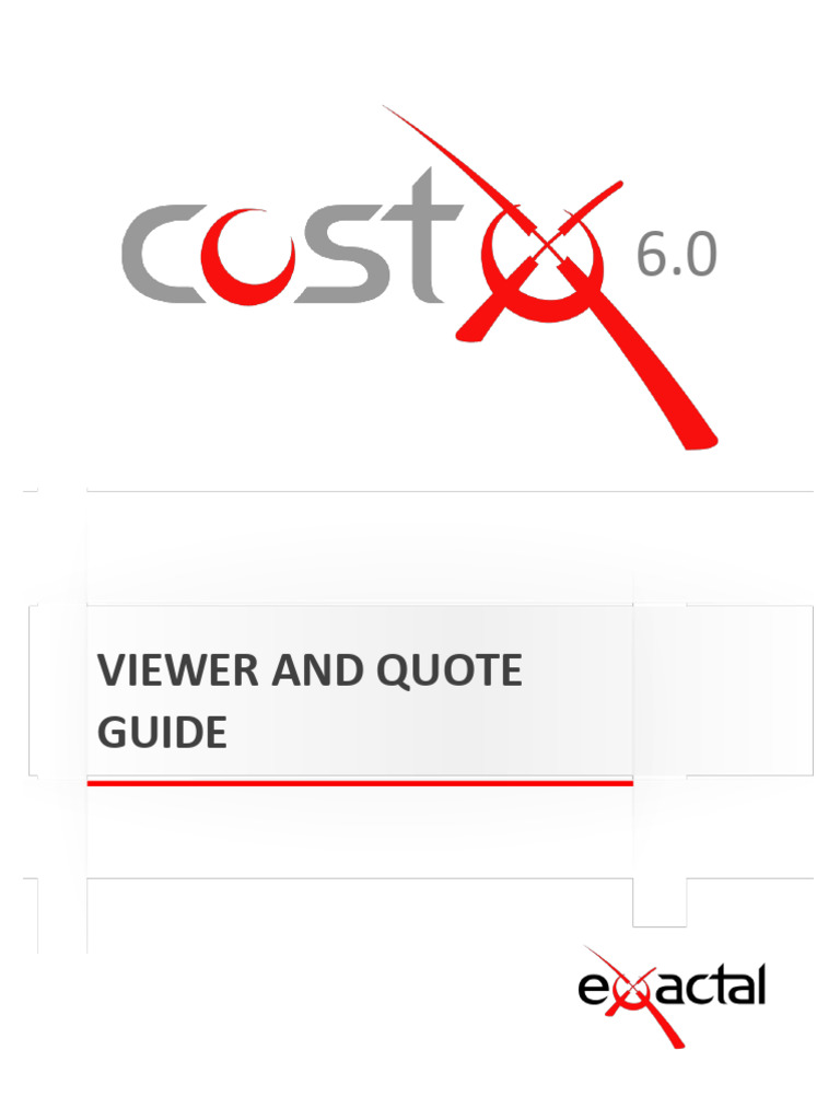 CostX 6.0 Viewer and Quote Guide | PDF | Point And Click | Cursor (User ...