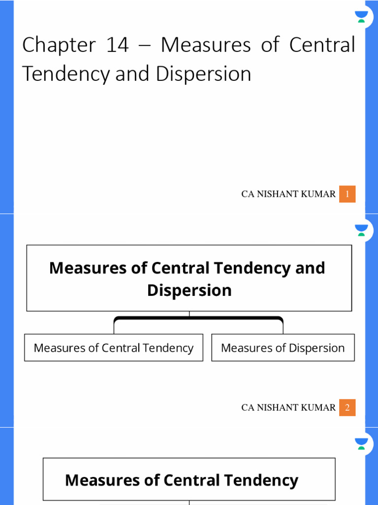 Chapter 14 Measures Of Central Tendency And Dispersion Pdf Standard Deviation