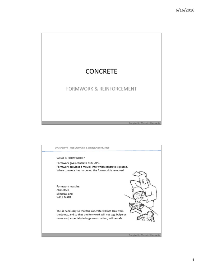 Concrete part 3 -Formwork | Download Free PDF | Concrete | Composite Material