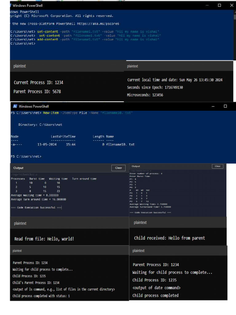 Os Lab 3 and 4 TH Ouputs | PDF
